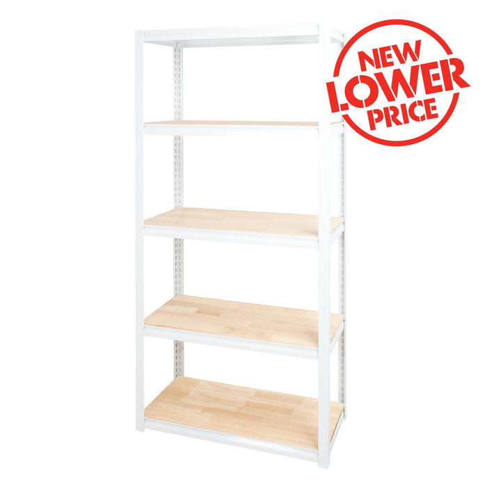 Pinnacle 1830 x 900 x 410mm White 5 Tier Shelving Unit - Bunnings Australia