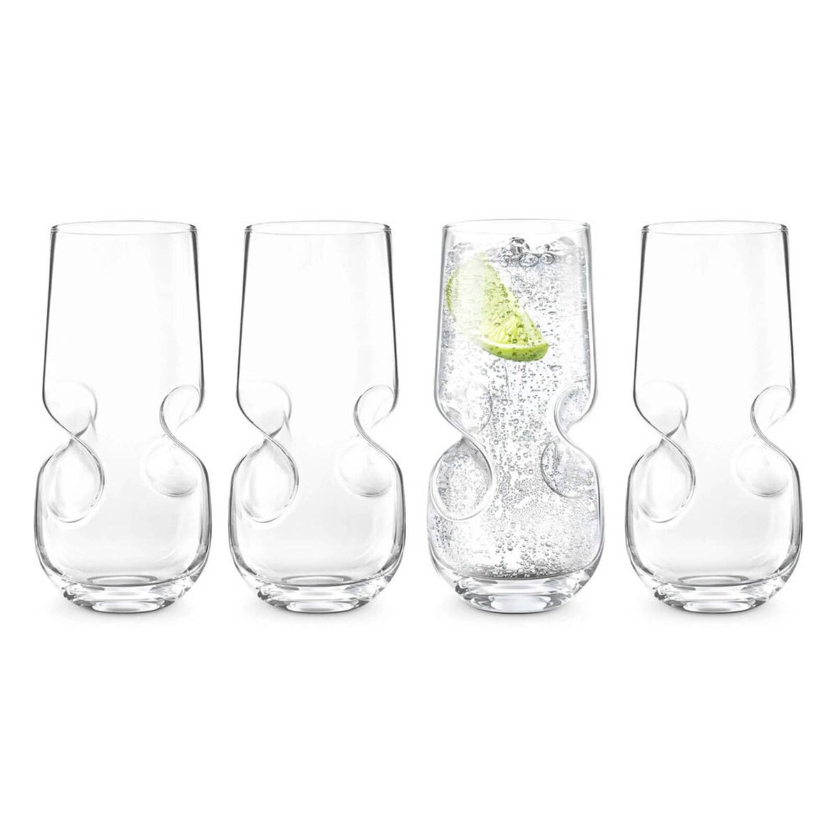 Final Touch 500ml Bubbles Seltzer Glass Set of 4 - Bunnings Australia