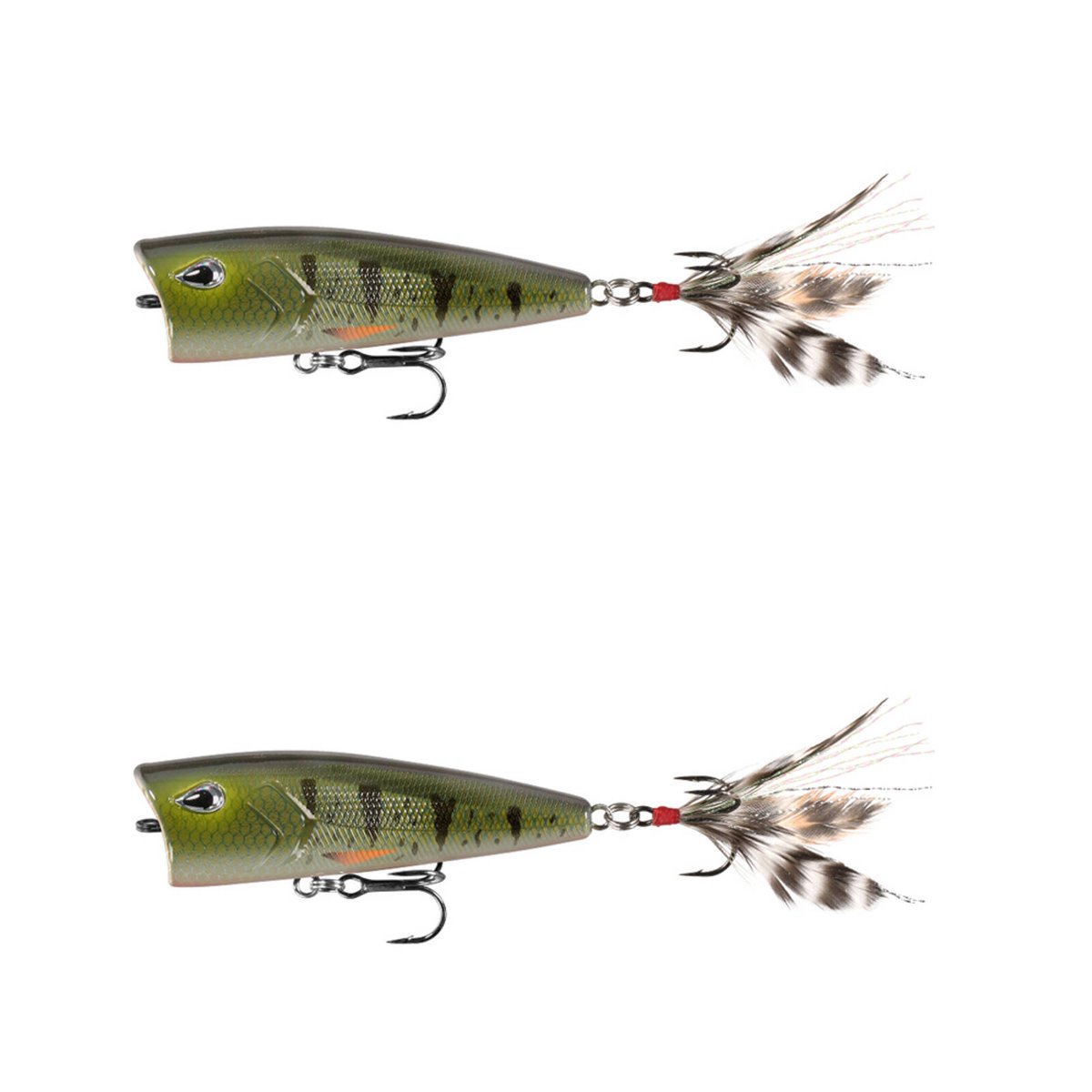 2x 13 Fishing 75mm Poppy Mc Pop Face Topwater Popper Lures - Dark Gill ...