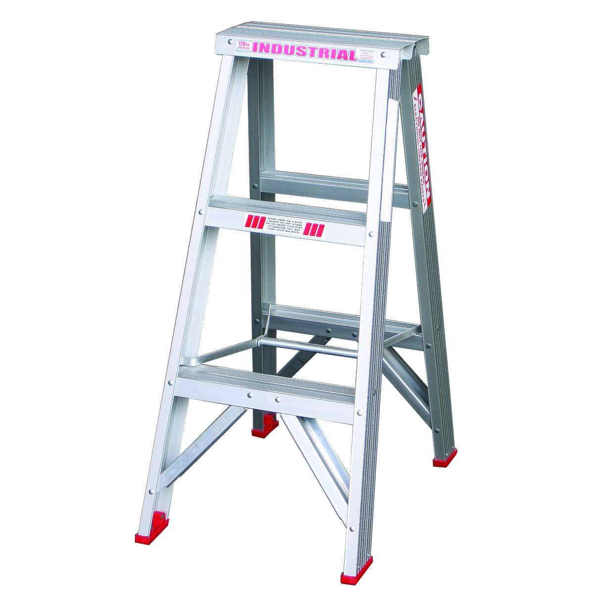 Indalex 0.9m 150kg Industrial Aluminium Tradesmen Double Sided Step ...
