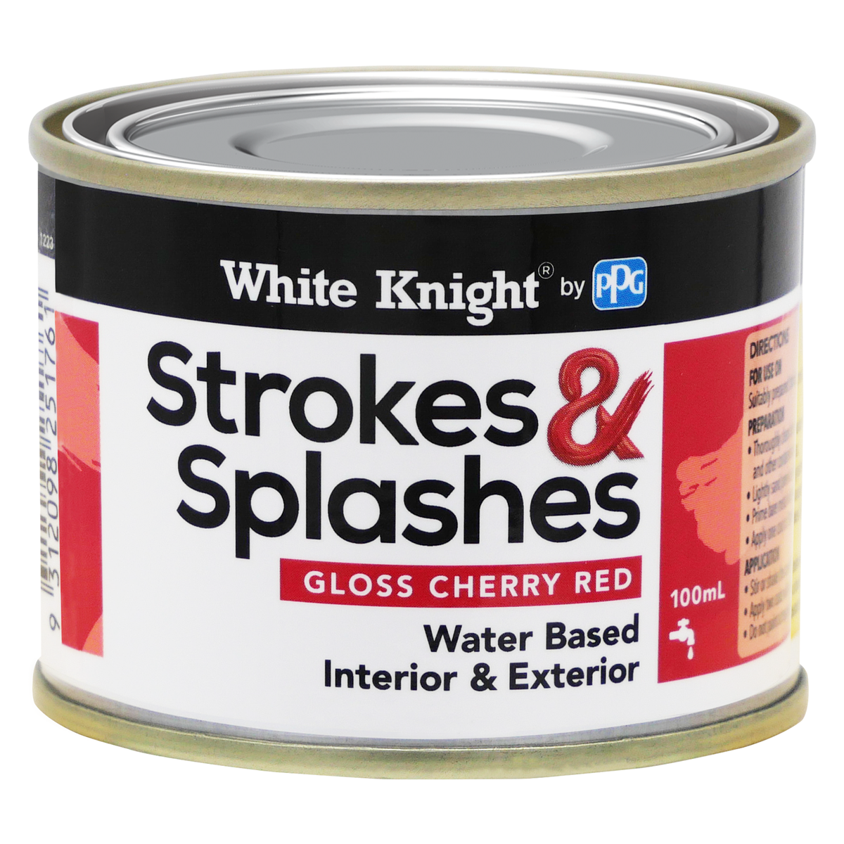 White Knight 100ml Cherry Red Strokes and Splashes Paint - Bunnings ...