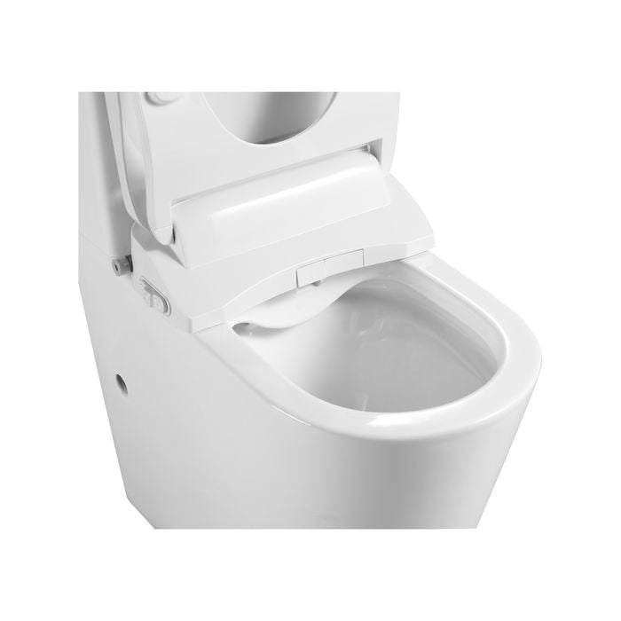 evekare Raised Height Rimless Back to Wall Toilet Suite with Smart ...