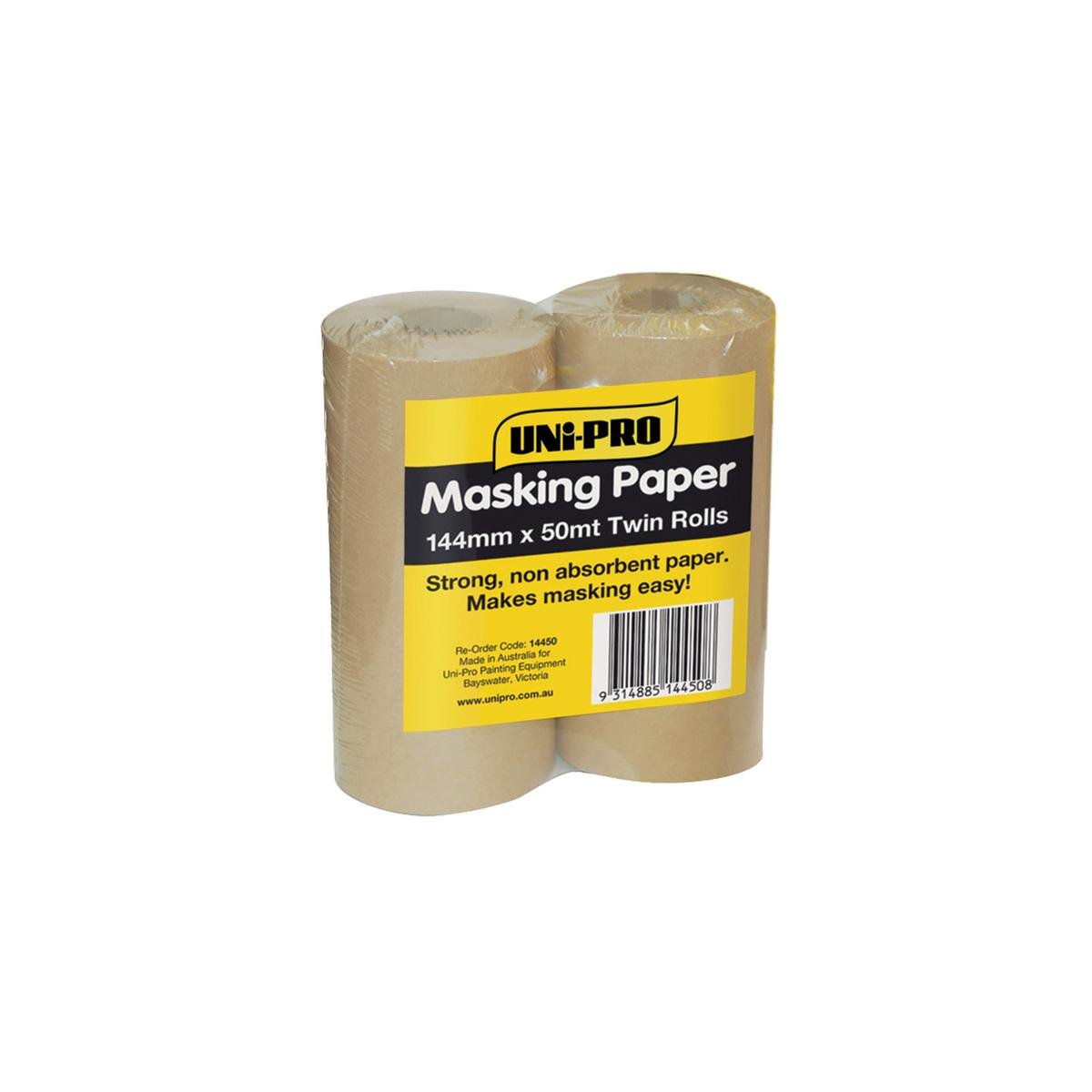 UNi-PRO 144mm x 50m Masking Paper - Twin Pack - 144mm - Bunnings Australia