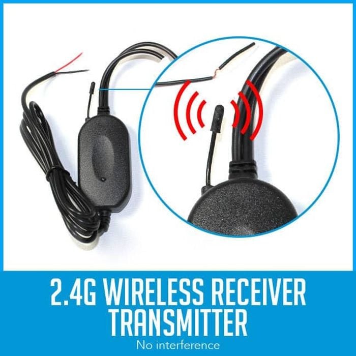 Elinz 2.4G Wireless Receiver Transmitter 12V Connect to RCA Monitor ...