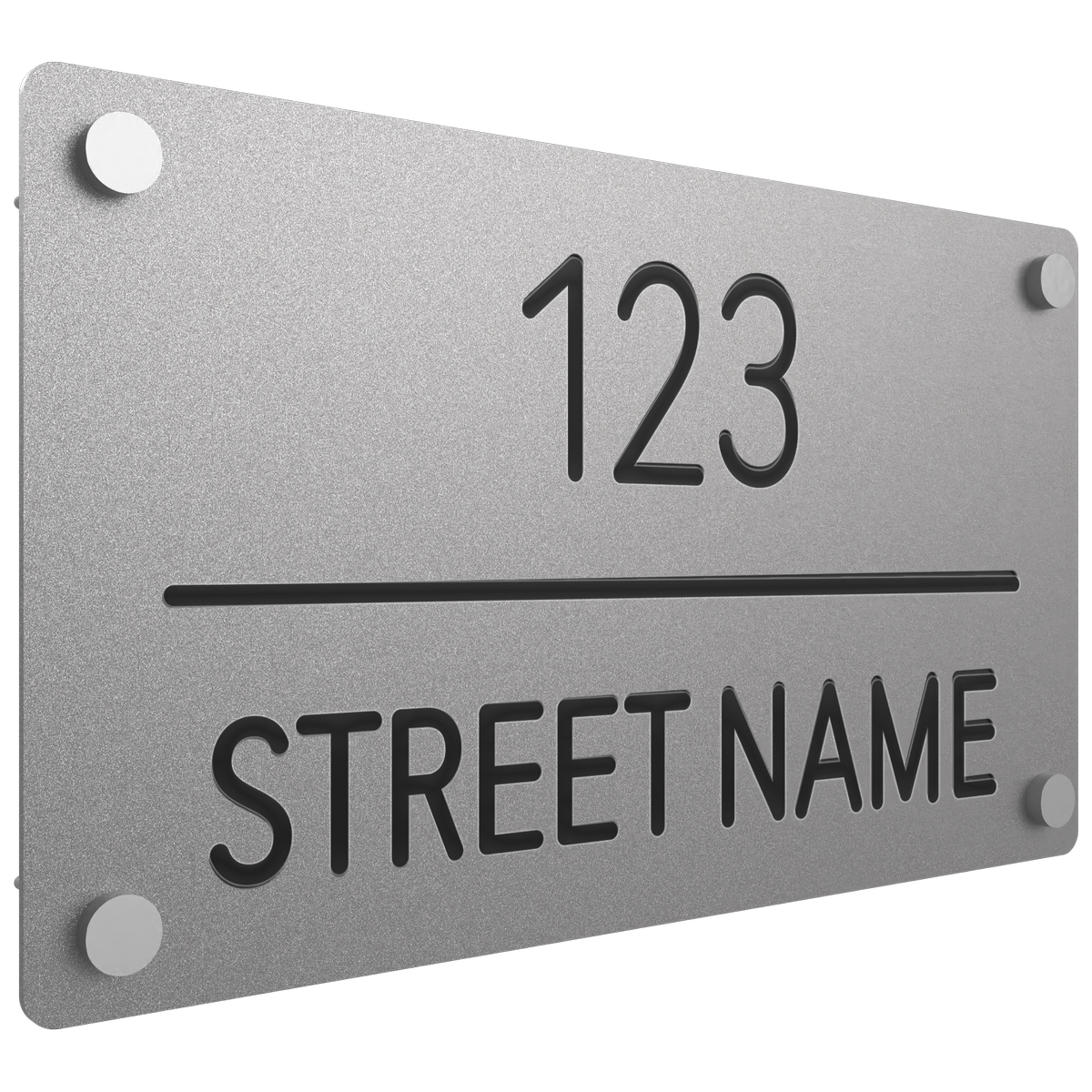 ProtectorAl 380 x 220mm Silver Matt ACM Engraved Custom House Sign ...