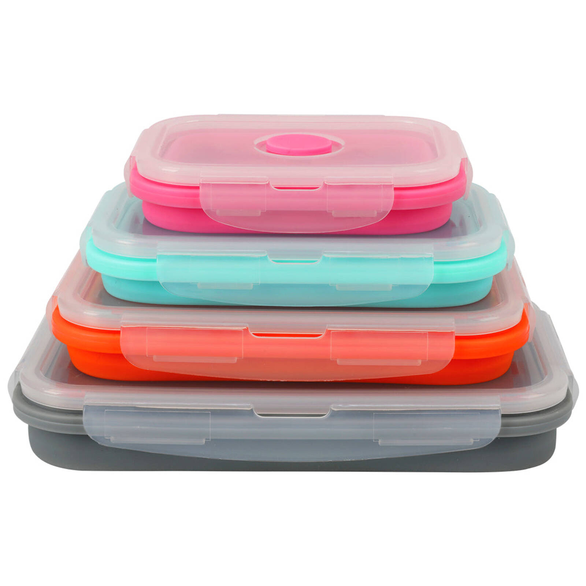 Cook Easy Set of 4 Collapsible Silicone Storage Container - Bunnings ...