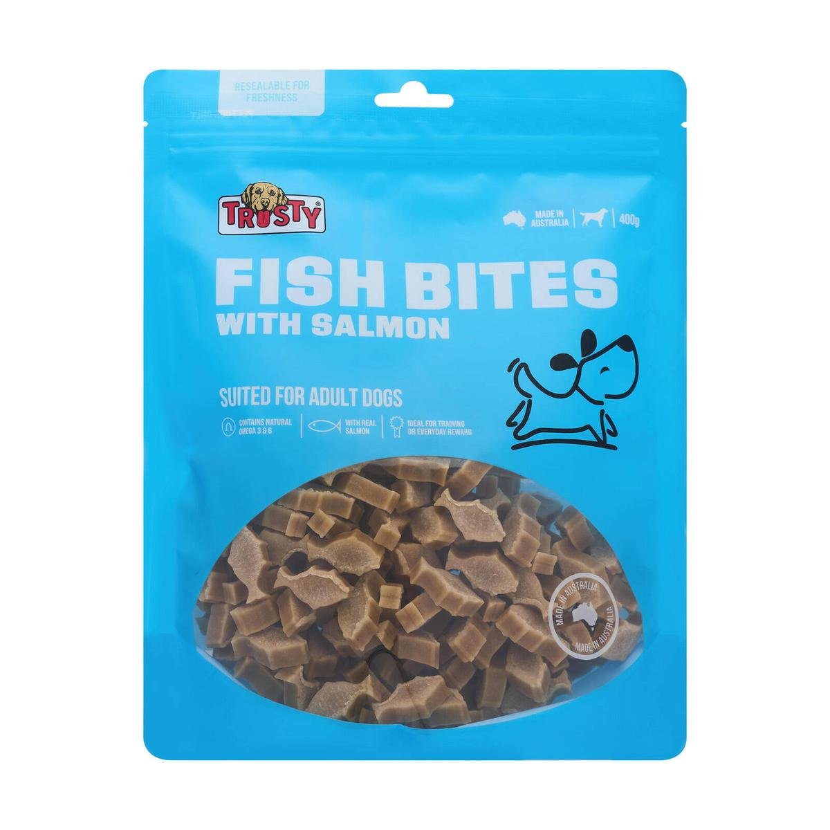 Trusty 400g Fish Bite With Salmon Dog Treats - Bunnings Australia