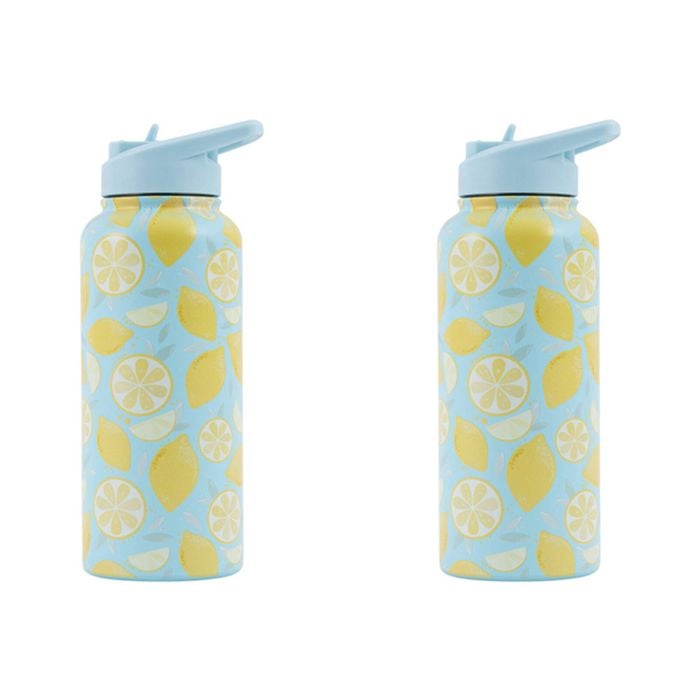 2PK Splosh Sip By Splosh Lemon S/Steel Water Bottle 950ml - Bunnings ...