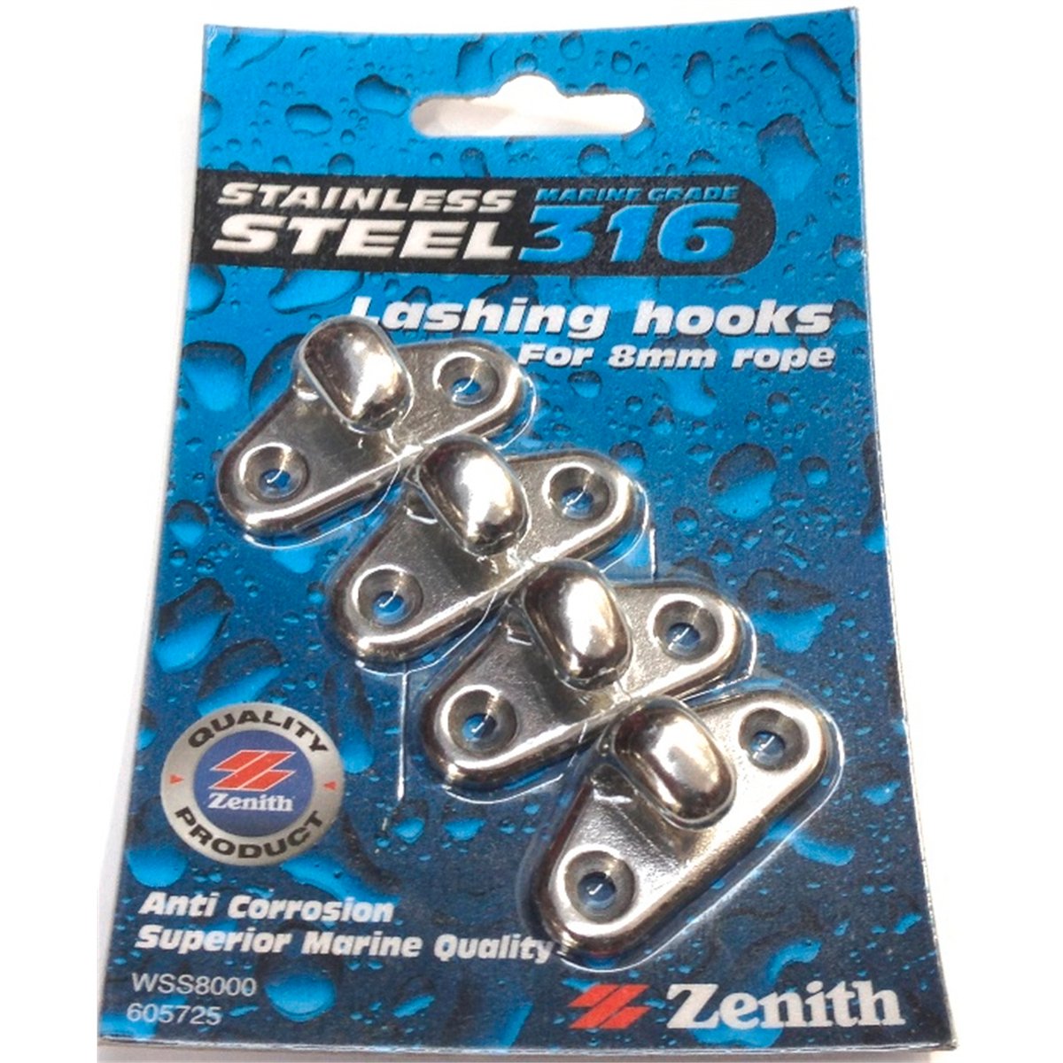 Zenith Lashing Hook 316 Stainless Steel 8mm 4pk - Bunnings New Zealand