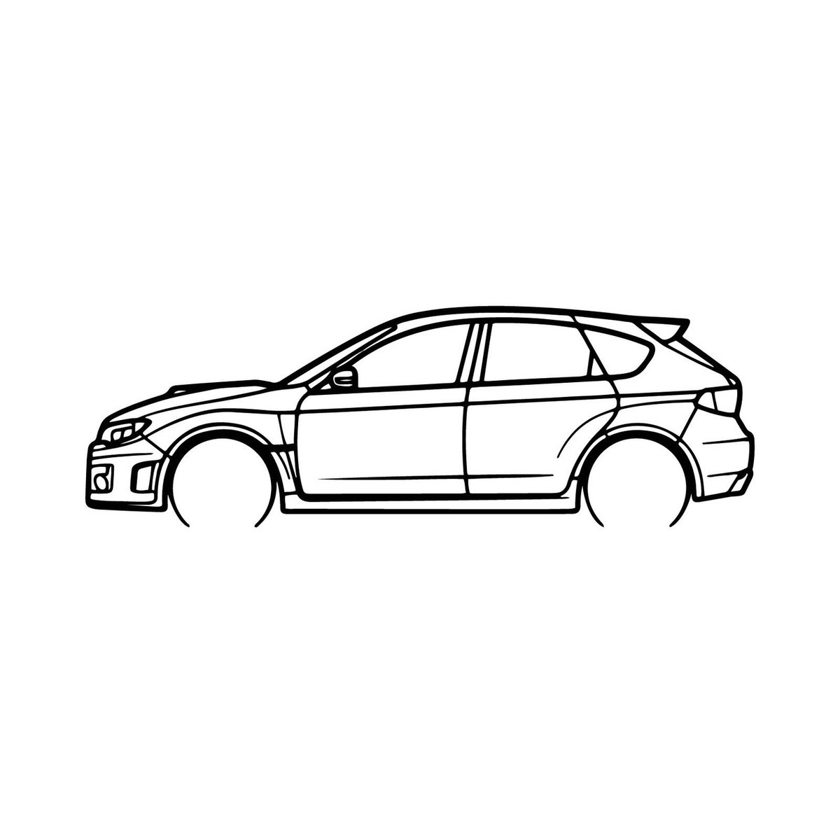 Ignite Laser Subaru 2014 Impreza WRX Silhouette Metal Wall Art Rustic ...