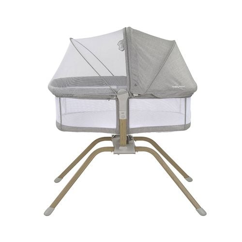 Babyhood Rocking Travel Bassinet - Light Grey - Bunnings Australia