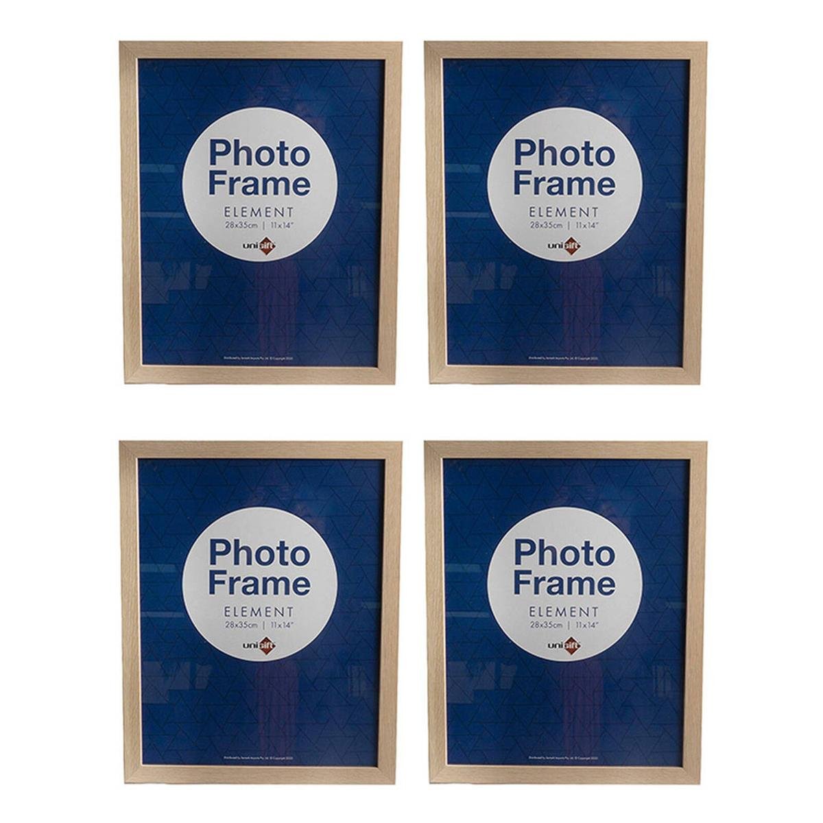 4PK Unigift Element 28x35cm MDF/Glass Picture Frame - Assorted ...