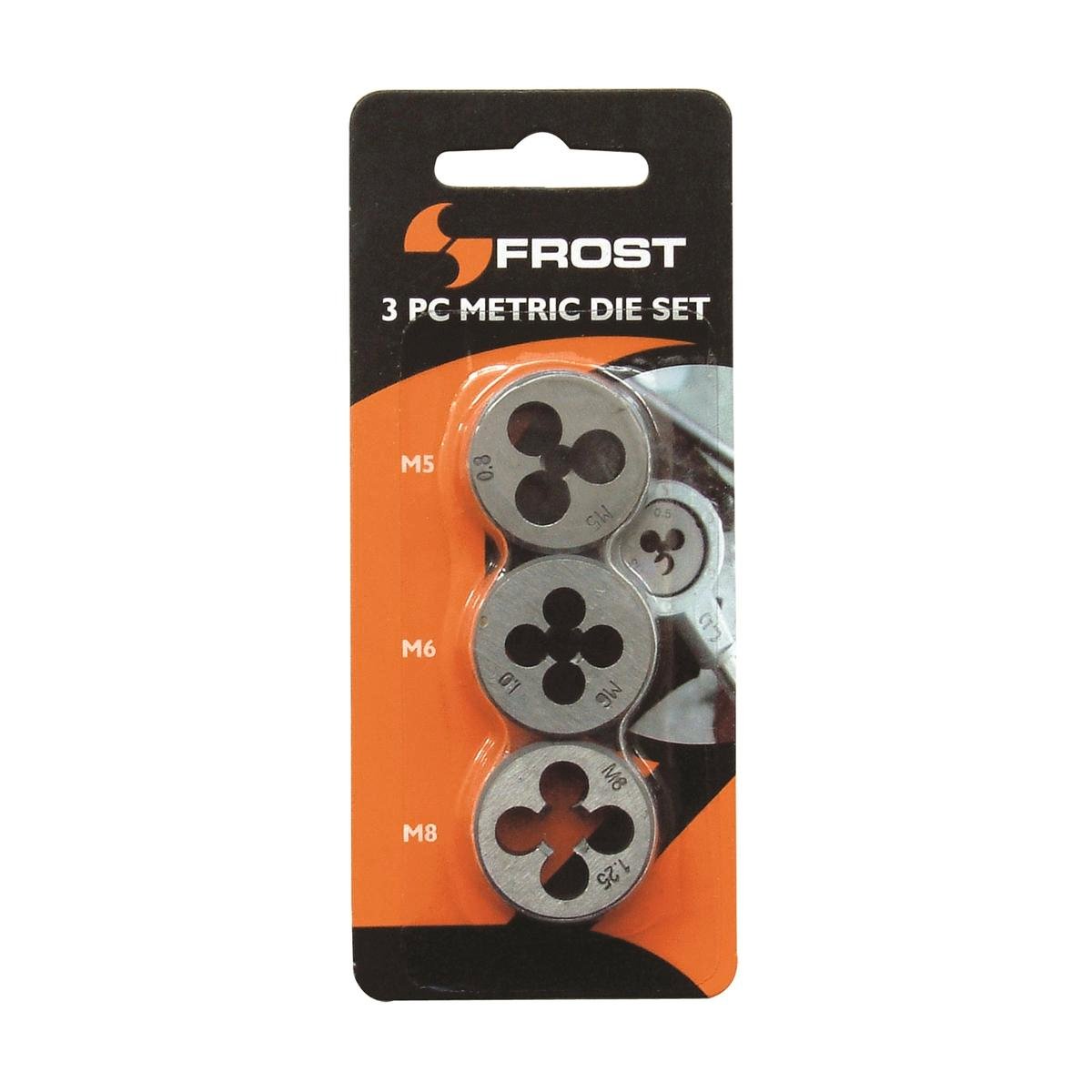 Frost 3 Piece M5/M6/M8 Metric Die Set - Bunnings Australia