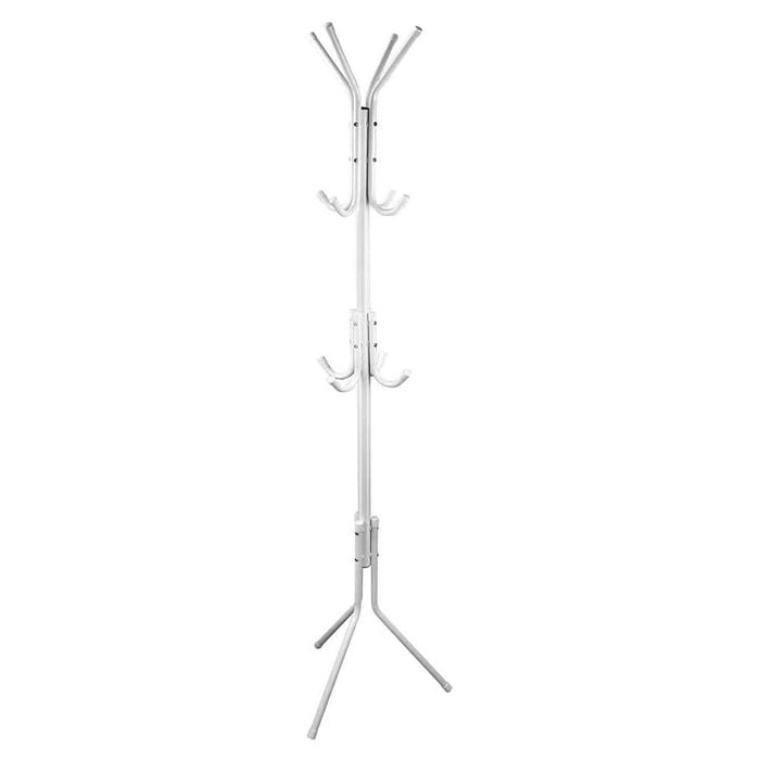 Digitel 3 Tier Hat Coat Rack with 12 Hooks White Steel Stand - Bunnings ...