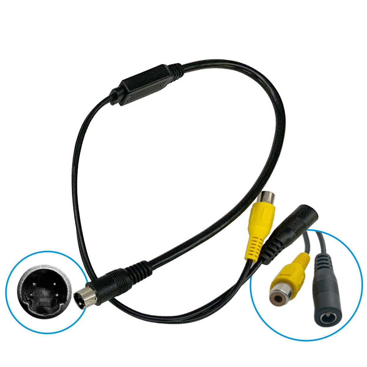 Elinz S-Video Male 4-Pin Mini DIN to Female RCA Converter Adaptor for ...