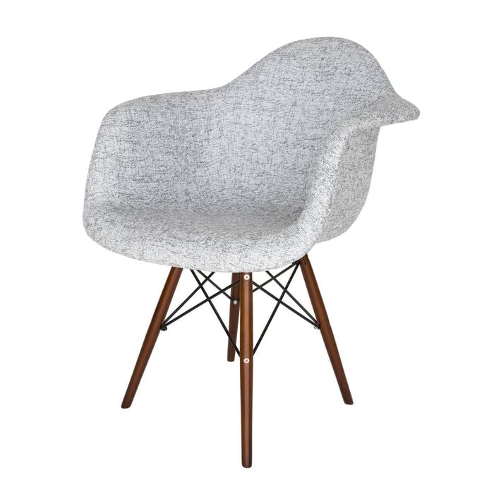 SKDL Replica Eames DAW Eiffel Chair Textured Light Grey & Walnut ...
