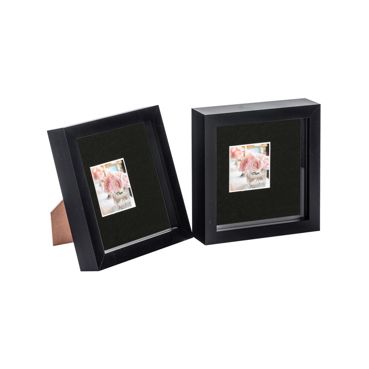 Nicola Spring 2 Piece 6 x 6 3D Shadow Box Photo Frame Set - Craft ...