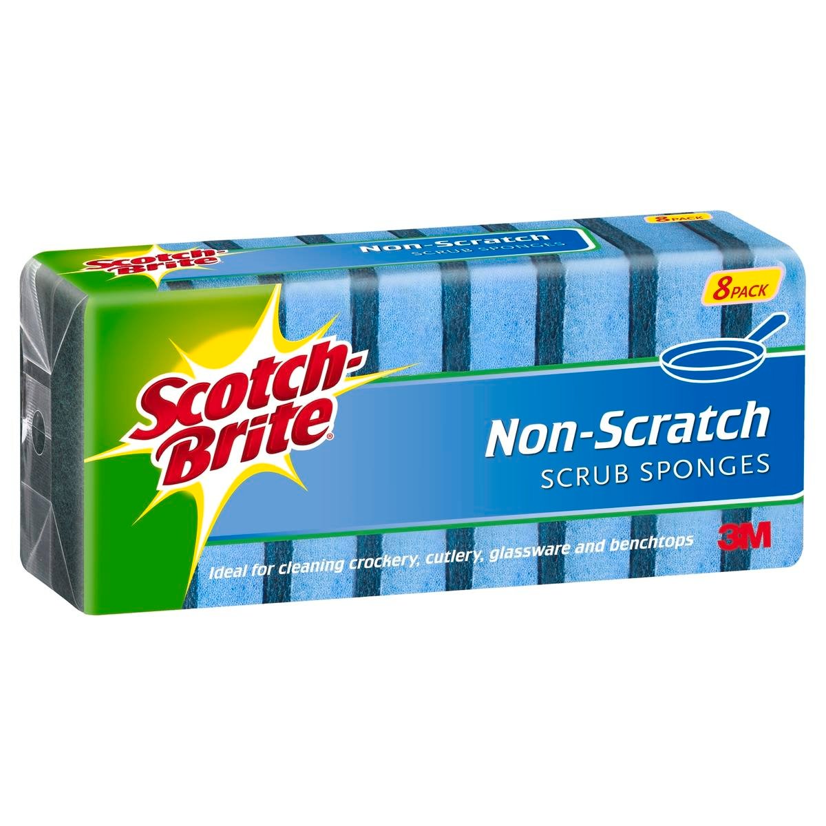 3M™ Scotch Brite® Non Scratch Scrub Sponge - 8 Pack - Bunnings New Zealand