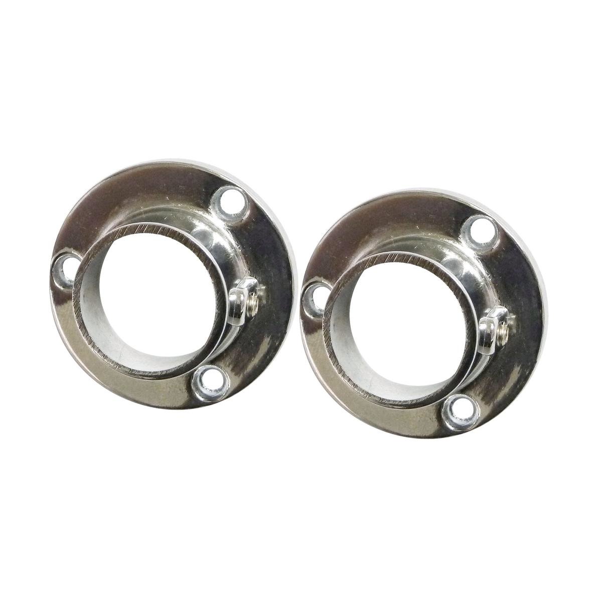 Italio 25mm Chrome Wardrobe Round Rail Support Kit - Bunnings New Zealand
