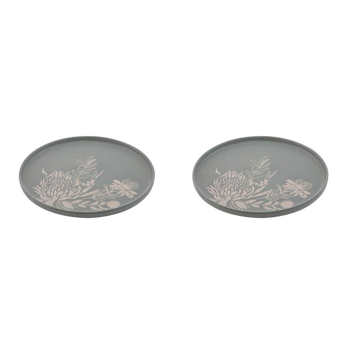 2PK Ladelle Esperance Ceramic Serving Platter Round Reusable Food Tray ...