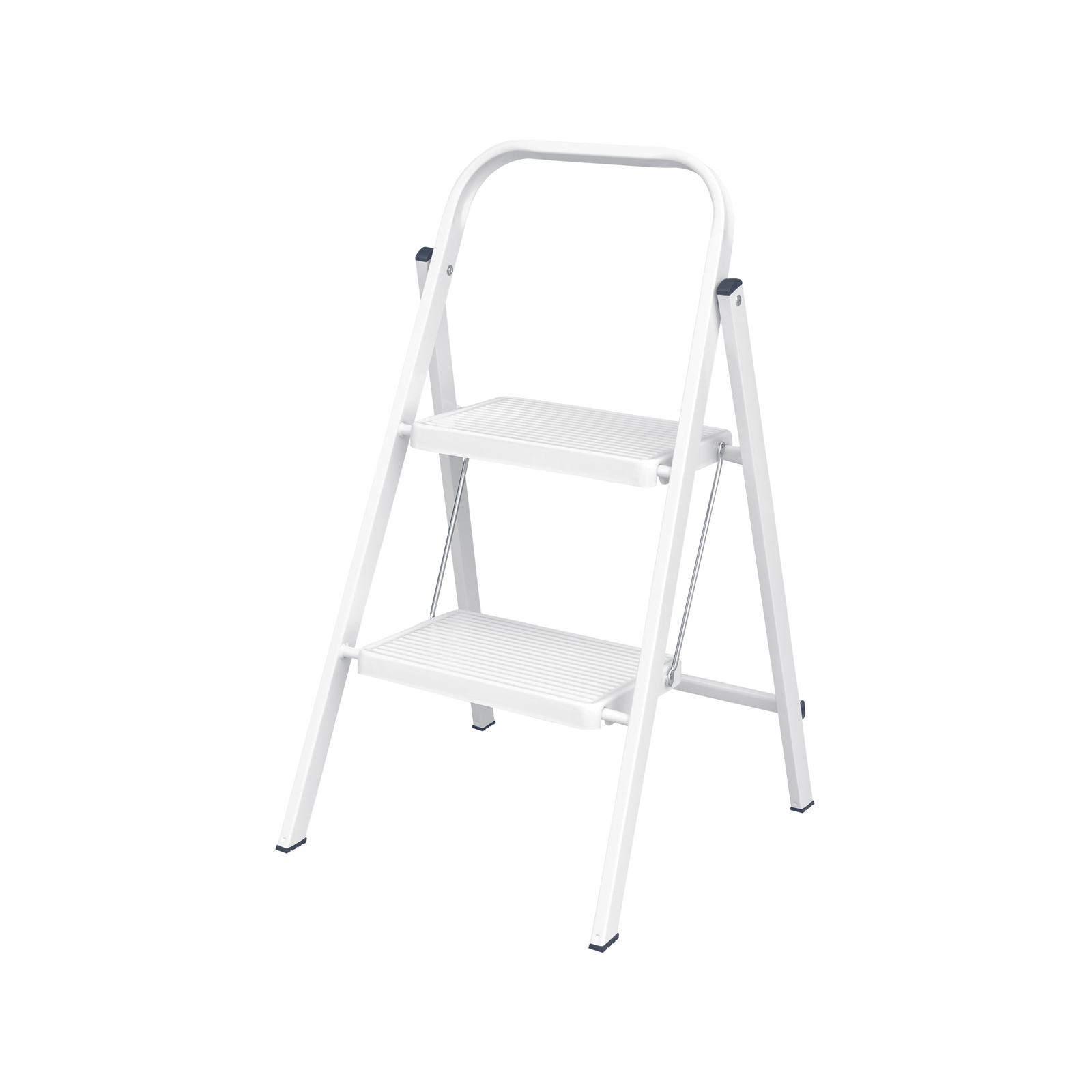 Two step folding ladder store