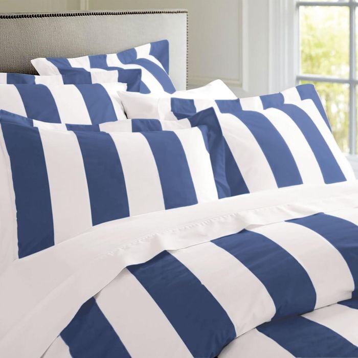 Oxford Stripe Quilt Cover set Single - Bunnings Australia