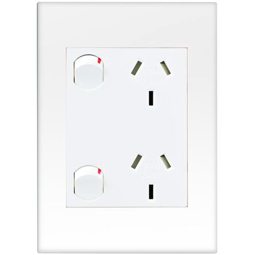 HPM VIVO White Vertical Double Powerpoint - Bunnings New Zealand