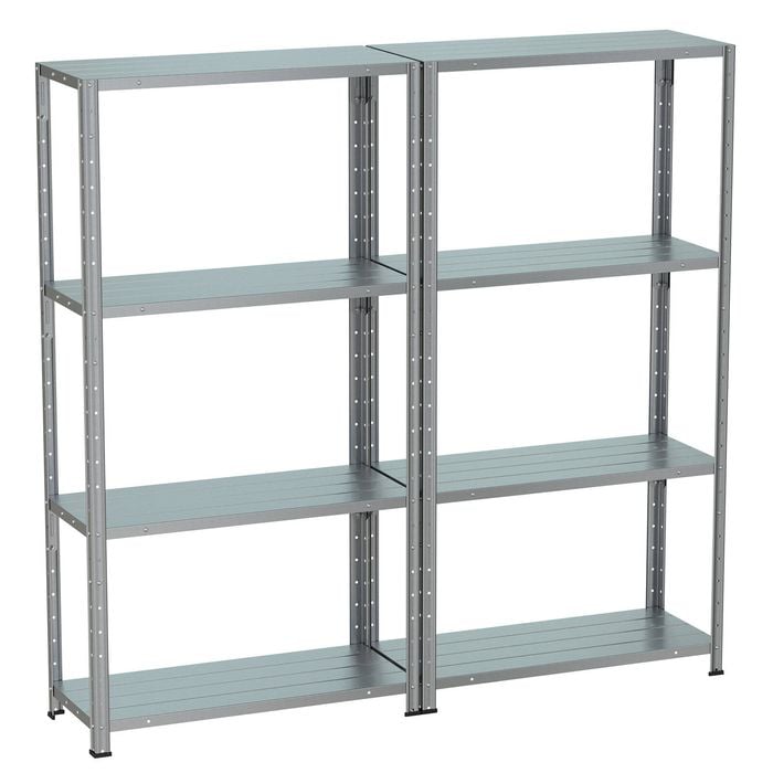 Craftright Galvanised Metal 4 Tier Shelving Unit - 2 Pack - Bunnings ...