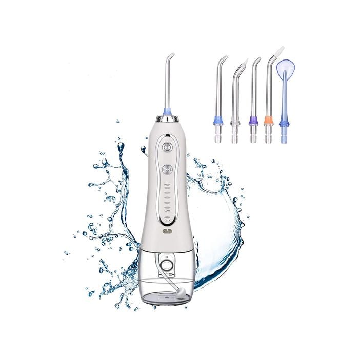 TODO Rechargeable Electric Dental Flosser Water Jet Pick 110PSI 5 Mode ...
