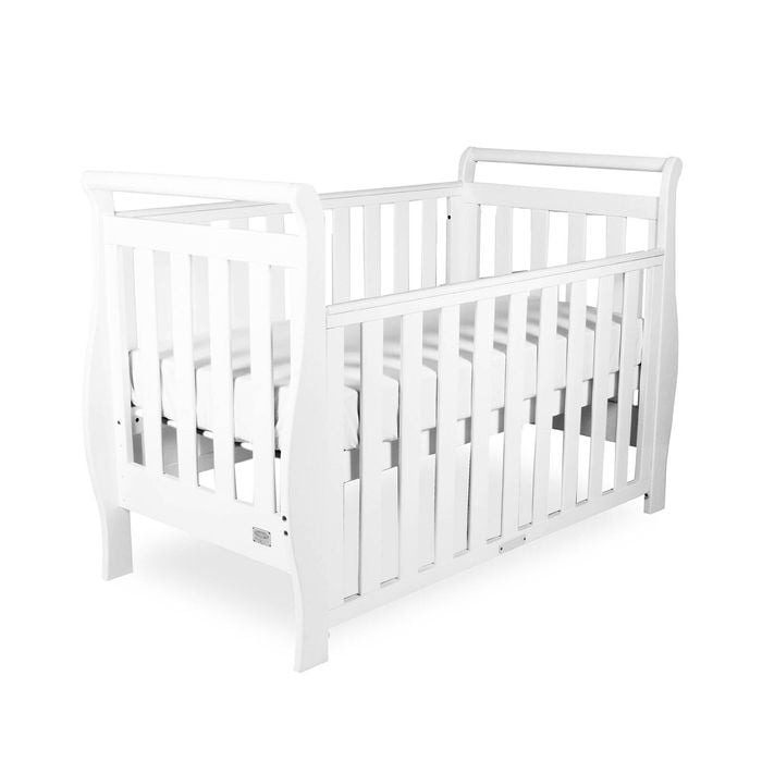 Babyhood Georgia Sleigh Cot Luxx - White - Bunnings Australia
