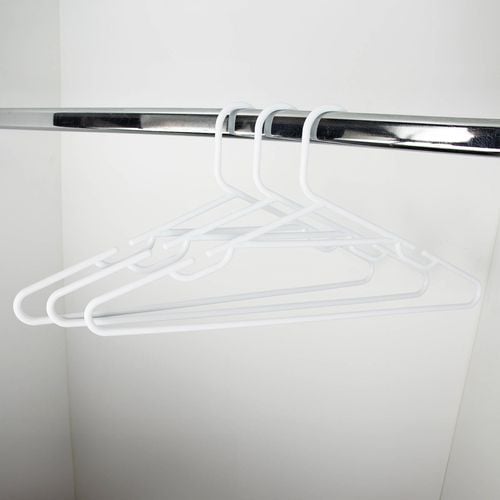 All Set White Plastic Tube Clothes Hangers - 10 Pack - Bunnings Australia