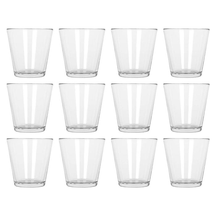 Argon Tableware 250ml Water Glasses - Set Of 12 Drinking Tumblers ...