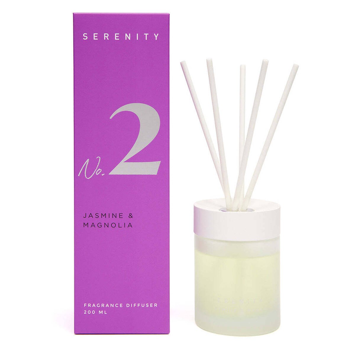 Serenity Numbered Core 200ml Reed Diffuser - Jasmine Magnolia - Bunnings Australia