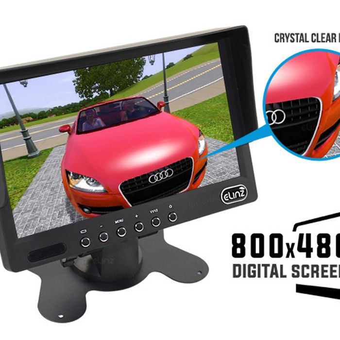 Elinz 7" HD Monitor 4PIN System CCD Reversing Camera Kit Trailer Cable ...