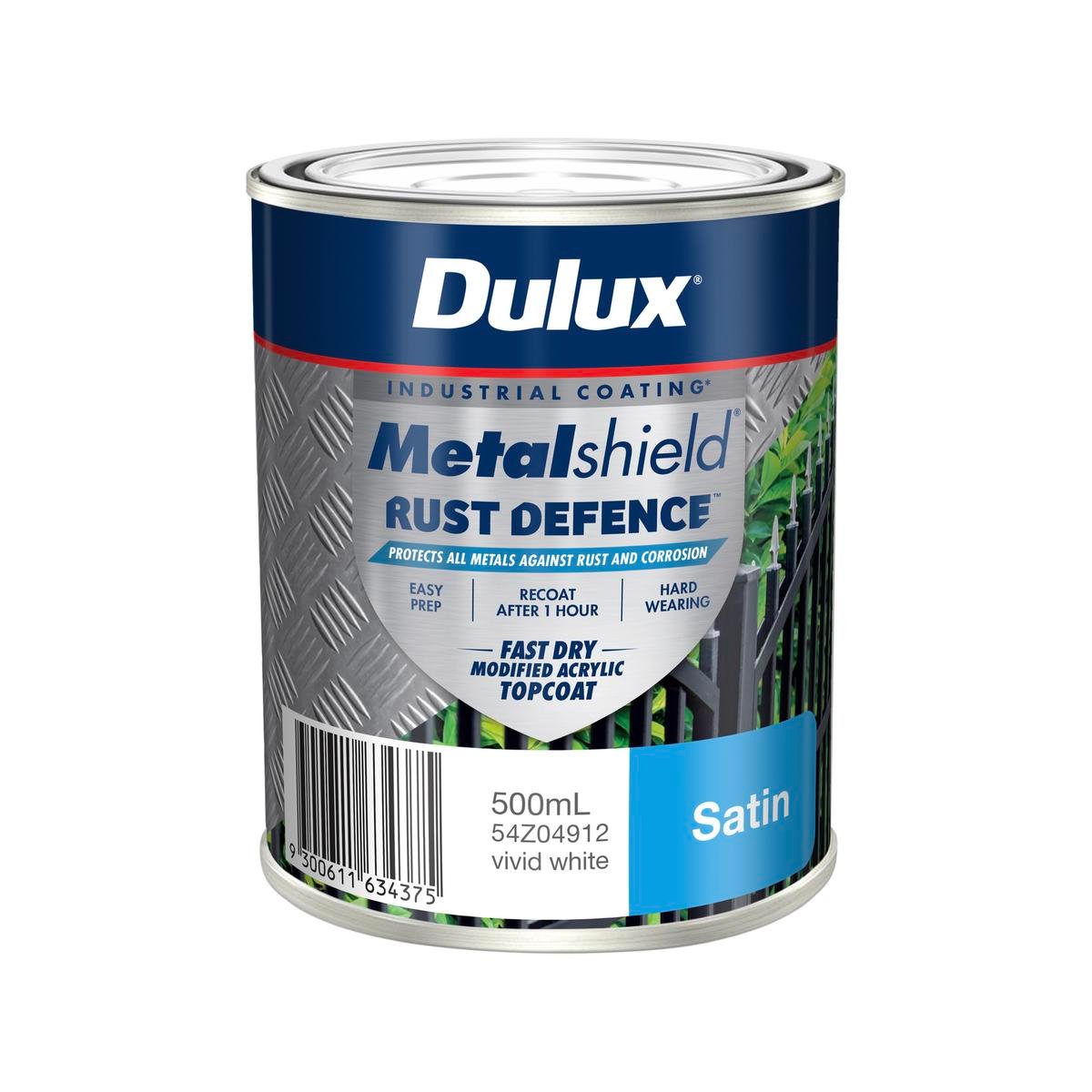 Dulux 500ml Vivid White Satin Metalshield Rust Defence - 500ml ...