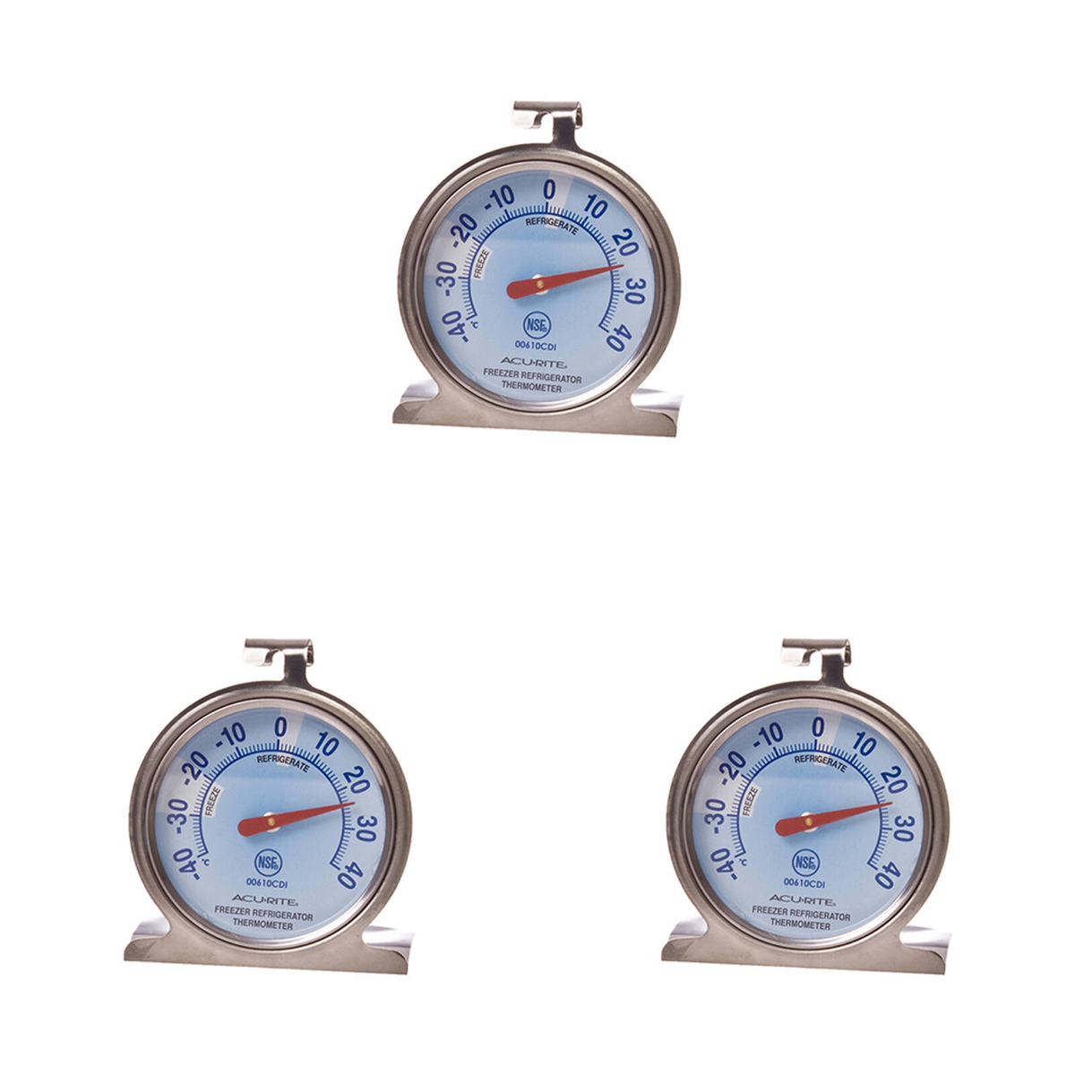 3PK Acurite Refrigerator Fridge Freezer Dial Thermometer Bar Home ...