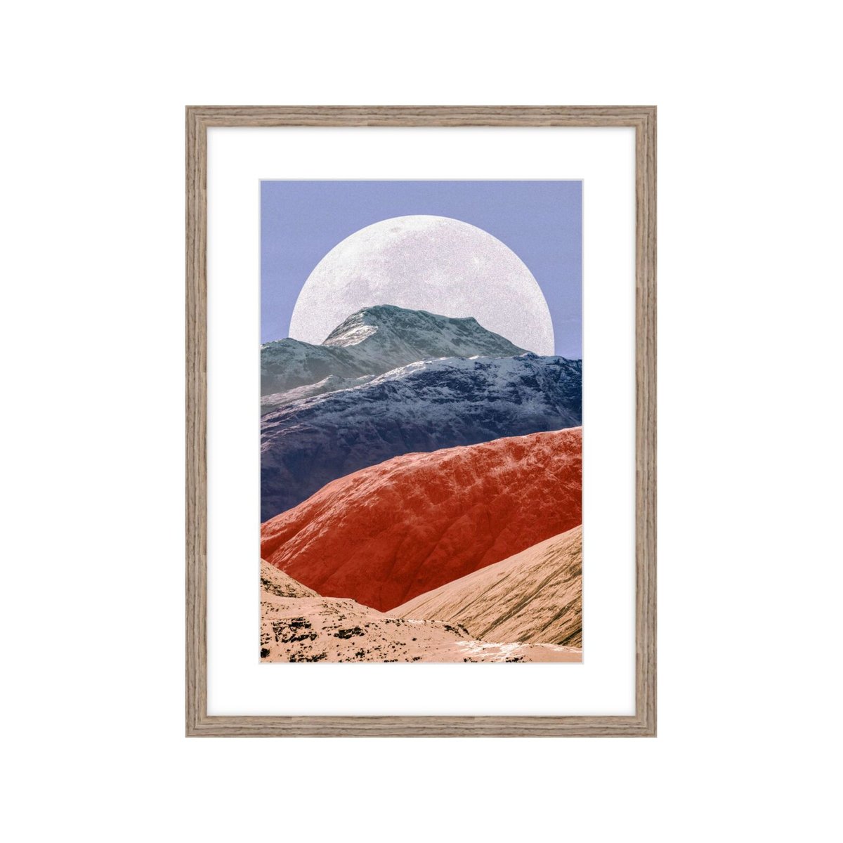 Stob Dearg Moonscape Framed W/ Standard White Border 60x90cm - Bunnings ...
