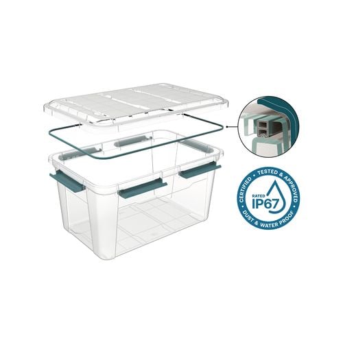 Ezy Storage 50L Waterproof IP67 Clear Storage Container - Bunnings Australia