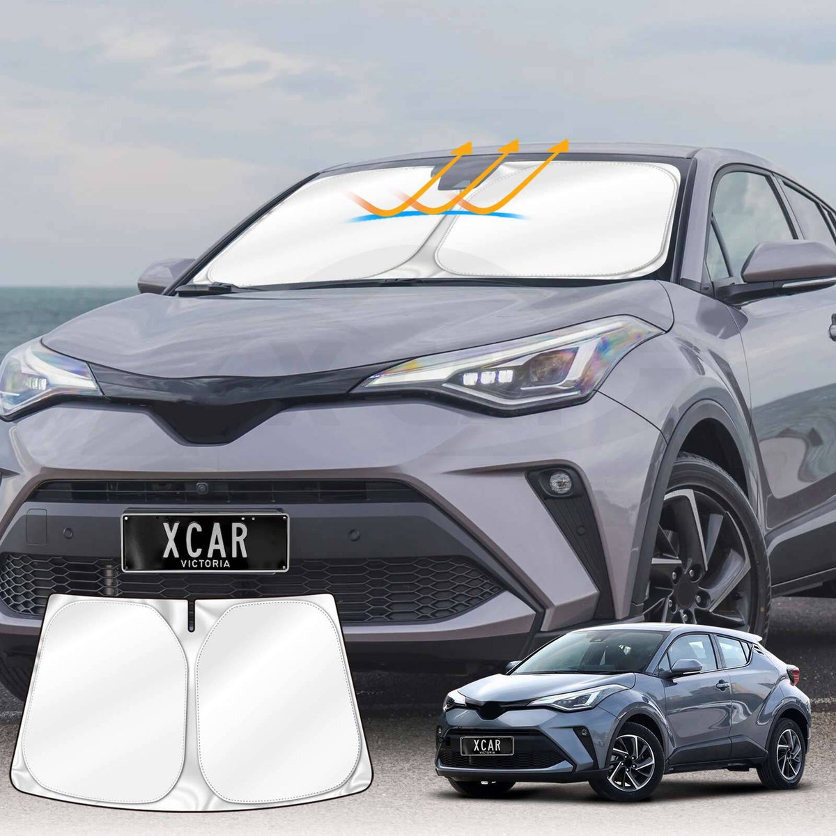 WindScreen Sun Shade for Toyota C-HR CHR 2016-2023 Blocks UV Rays ...