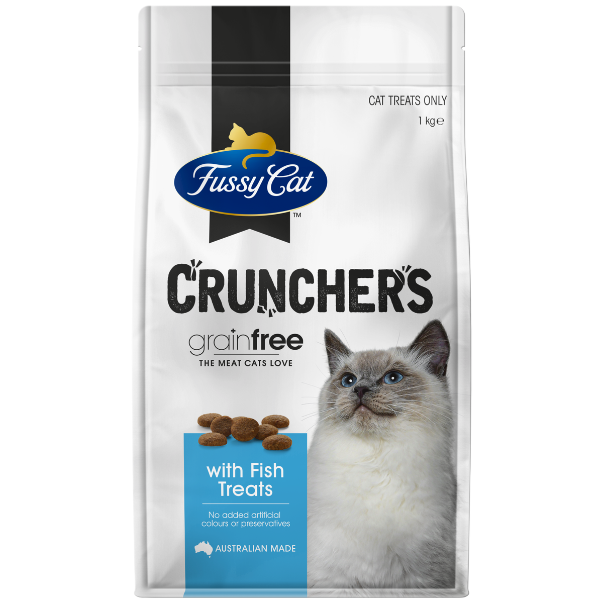 Fussy Cat 1kg Fish Crunchers Cat Treats - Bunnings Australia