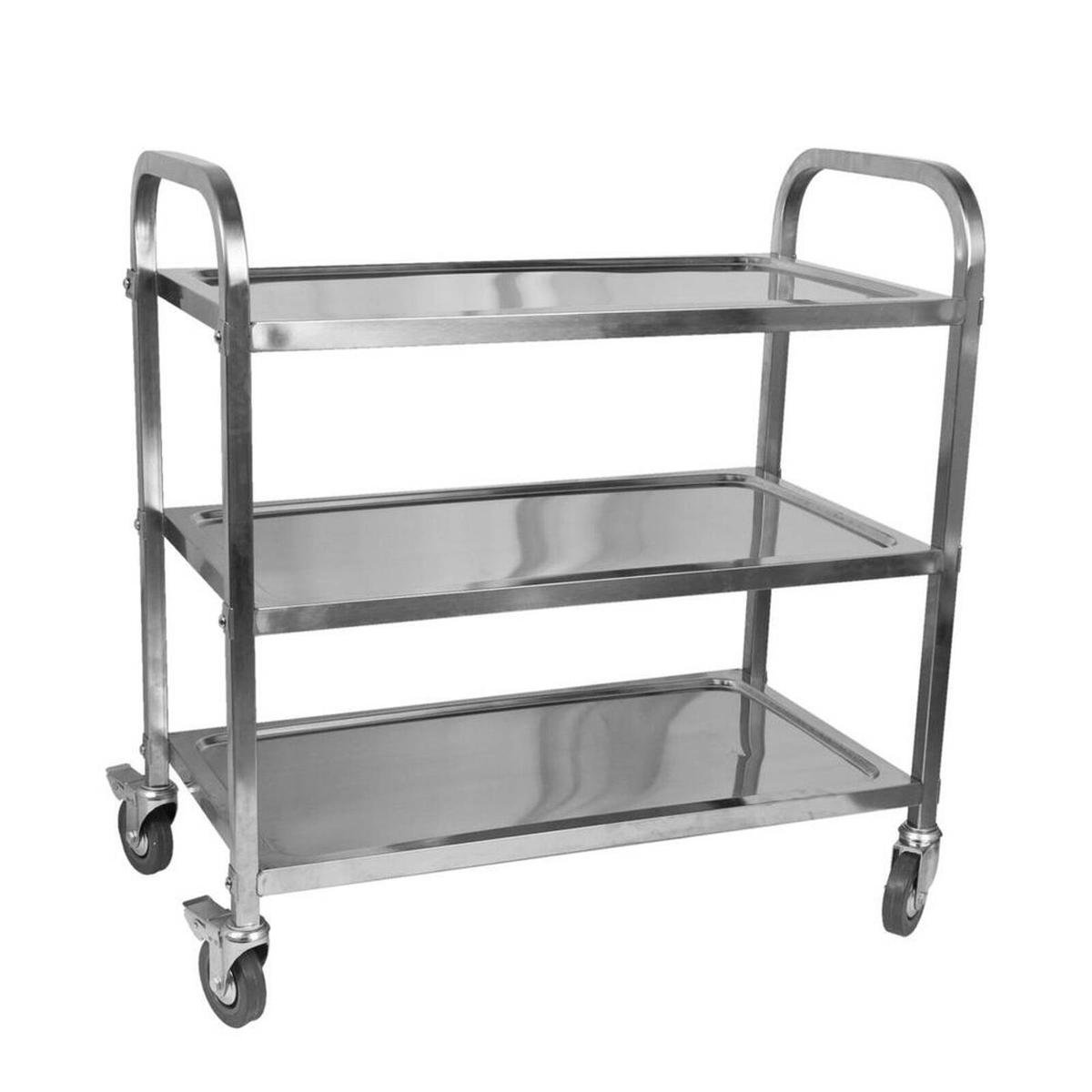 Sunnex Catering Serving Trolley 3 Shelf With Square Tube Stainless ...