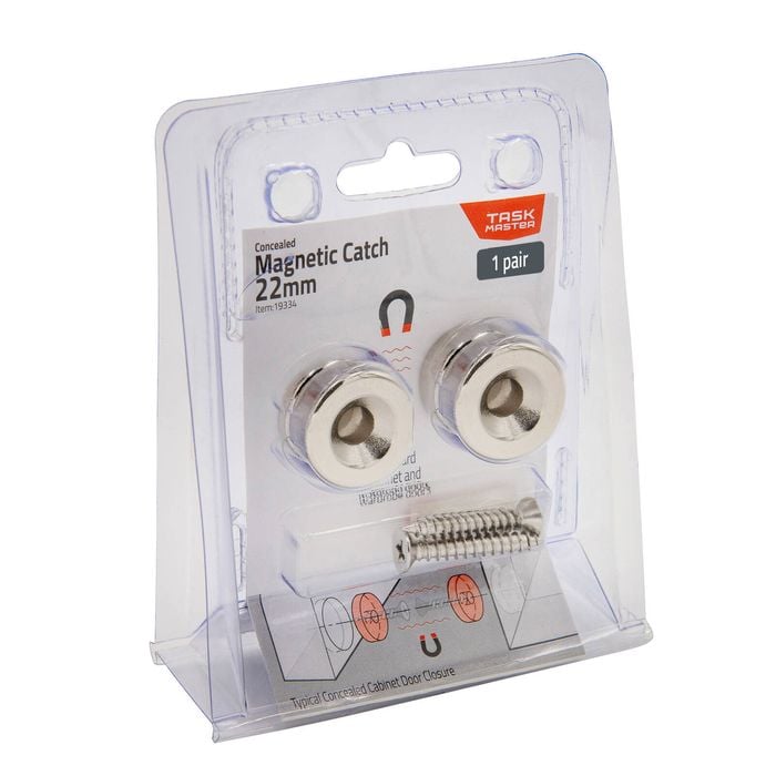 Taskmaster 22mm Magnetic Catch Concealed - 1 Pair - Bunnings Australia