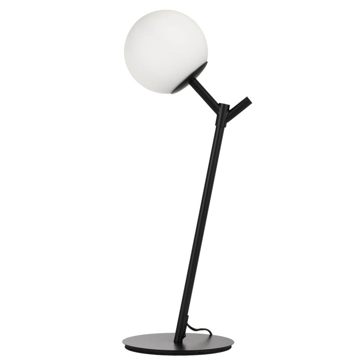 Telbix Ohh Modern Table Desk Lamp Light Glass Metal Black Opal Matt ...
