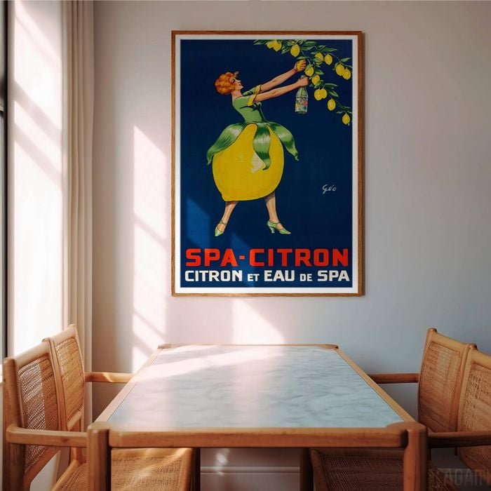 Galrie Vintage SpaCitron Lemon Drink Poster Art by Géo French ...
