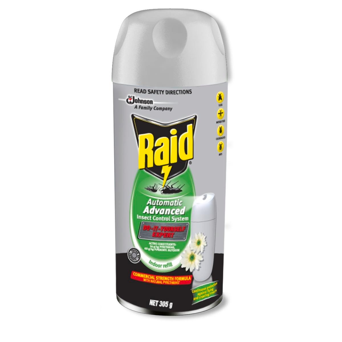Raid 305g Automatic Advanced Insect Pest Control System Indoor Refill ...