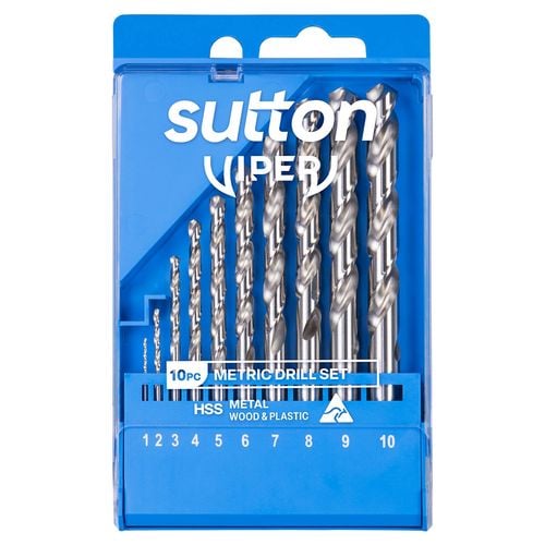 Sutton Tools 1.0 - 10.0mm Viper Metric Drill Bit Refill 10 Piece Set ...