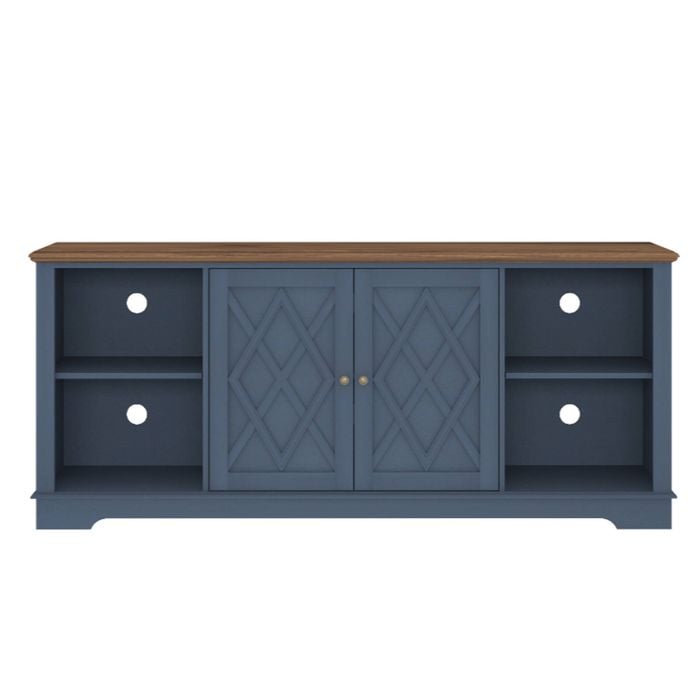 Blue TV Cabinet Entertainment Unit Storage Cabinet - Bunnings Australia