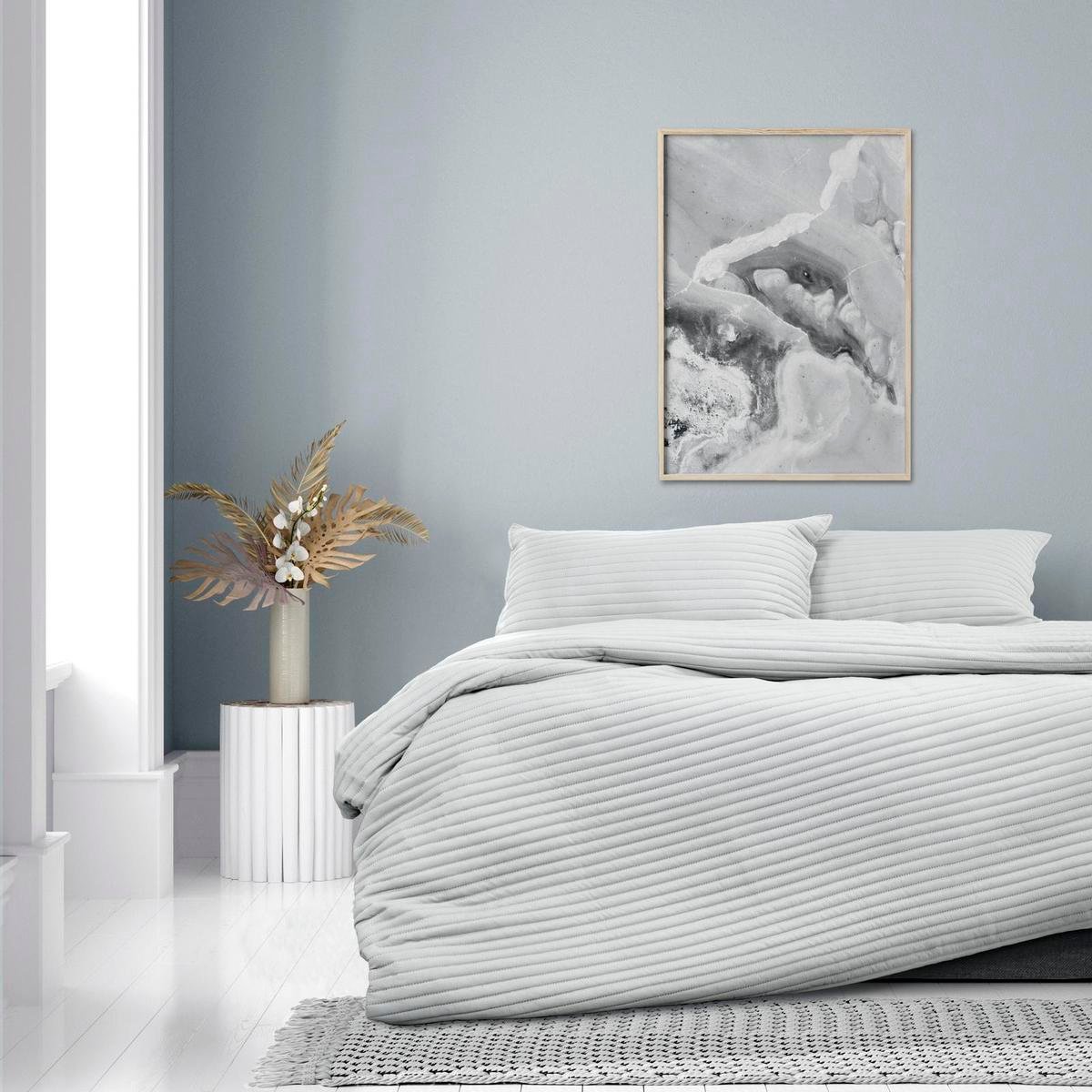Ardor Boudoir Single Silver London Embossed Microfibre Quilt Cover Set ...