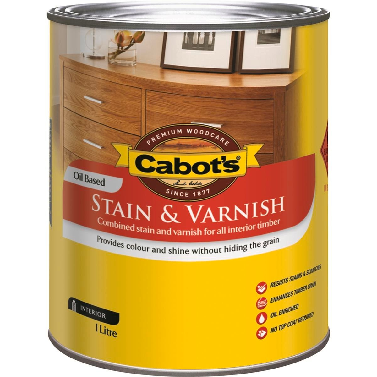 Cabot's 1L Maple Gloss Oil Based Stain And Varnish - Bunnings Australia