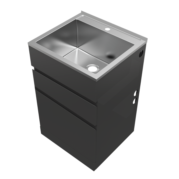 Everhard 45L Matte Black Nugleam Laundry Drawer Unit - Bunnings Australia